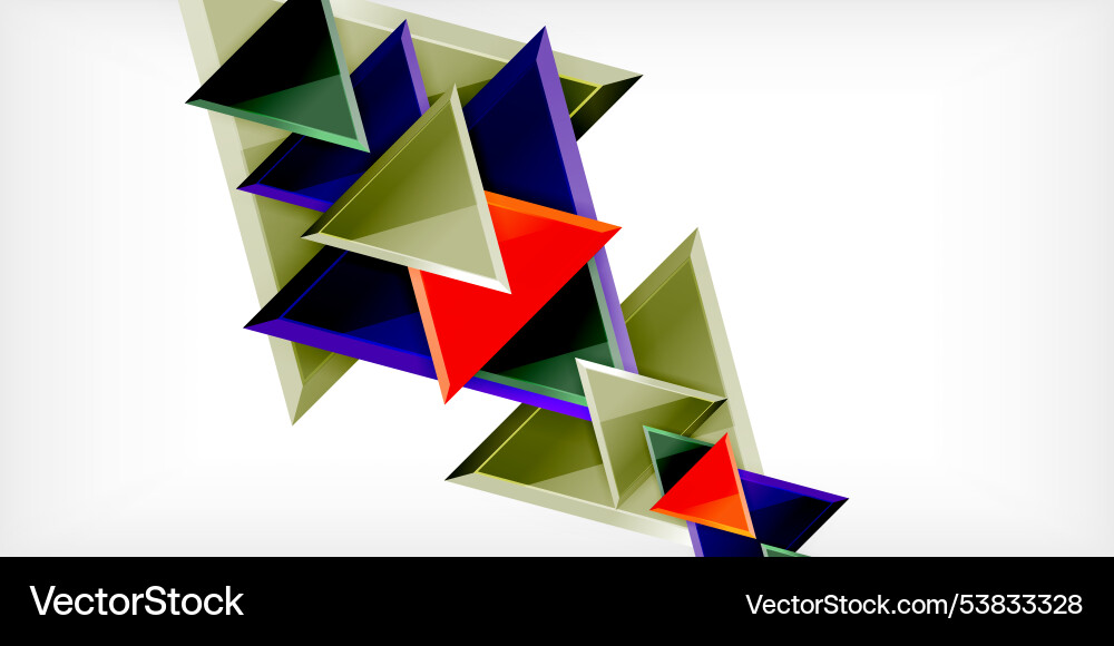 Triangle glass shapes geometric abstract Vector Image