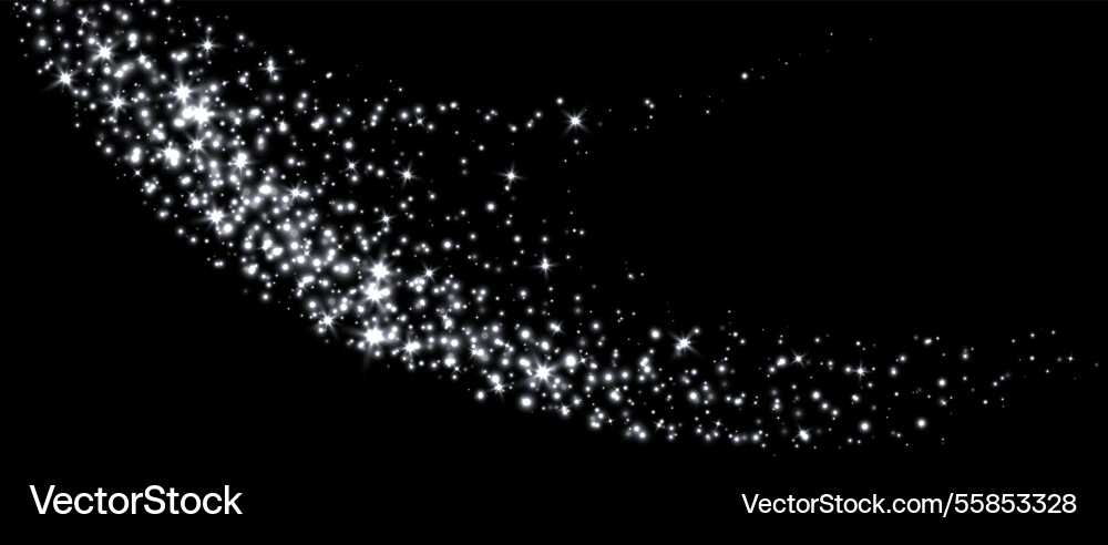 White stars and sparkles magic star dust Vector Image