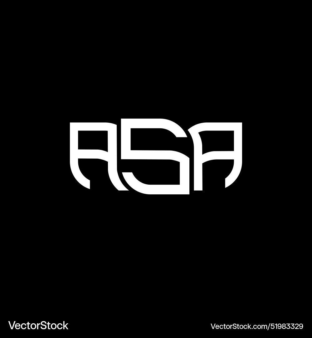 Asa logo design simple and modern Royalty Free Vector Image