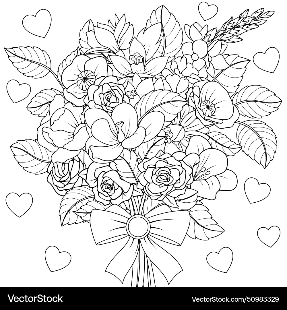 Beautiful bouquet of spring Royalty Free Vector Image