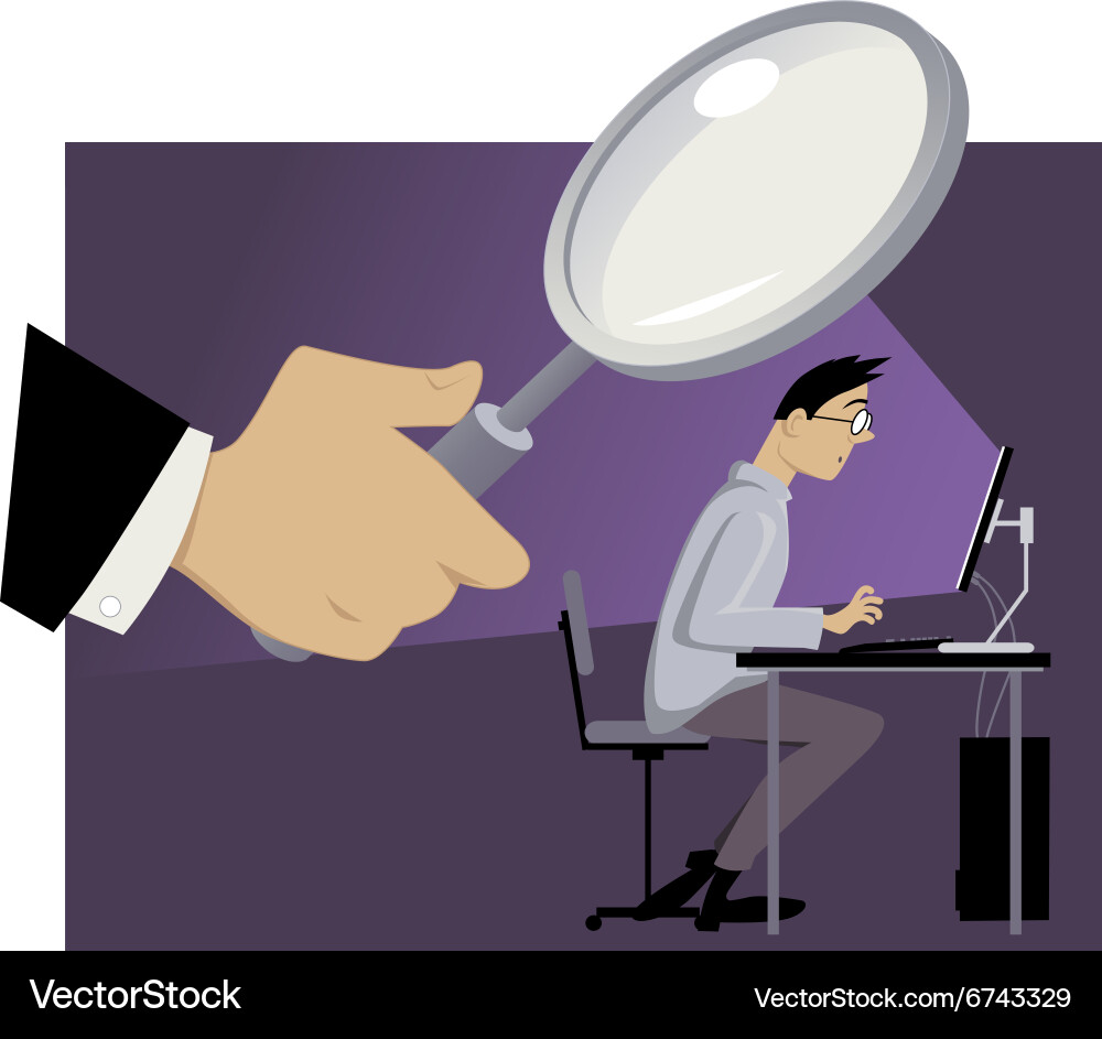 Big brother watching over you Royalty Free Vector Image