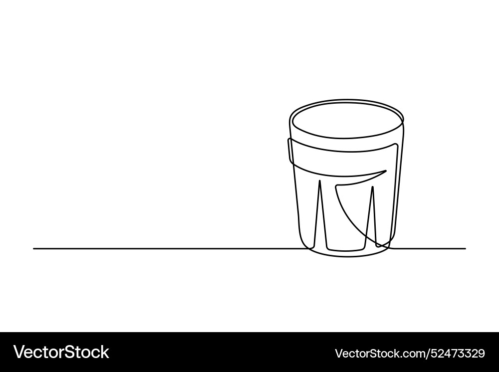 Continuous one line drawing of cocktail drink Vector Image