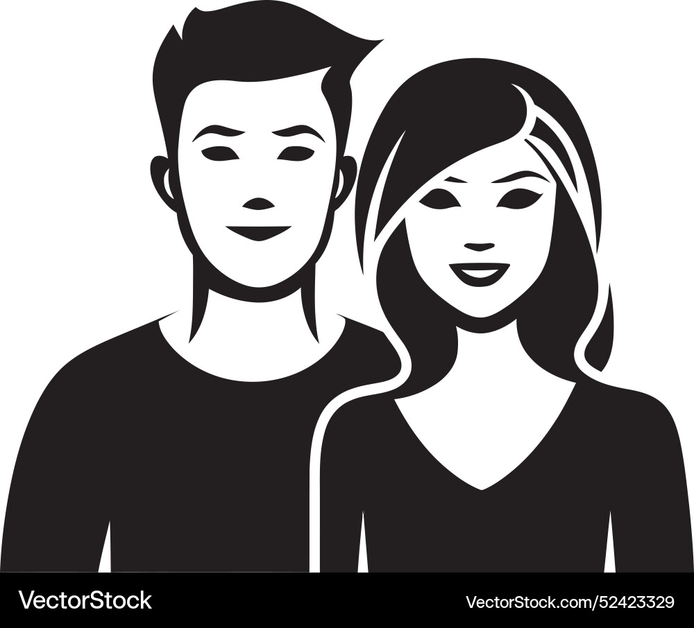 Emotional chronicles vibrant duo Royalty Free Vector Image