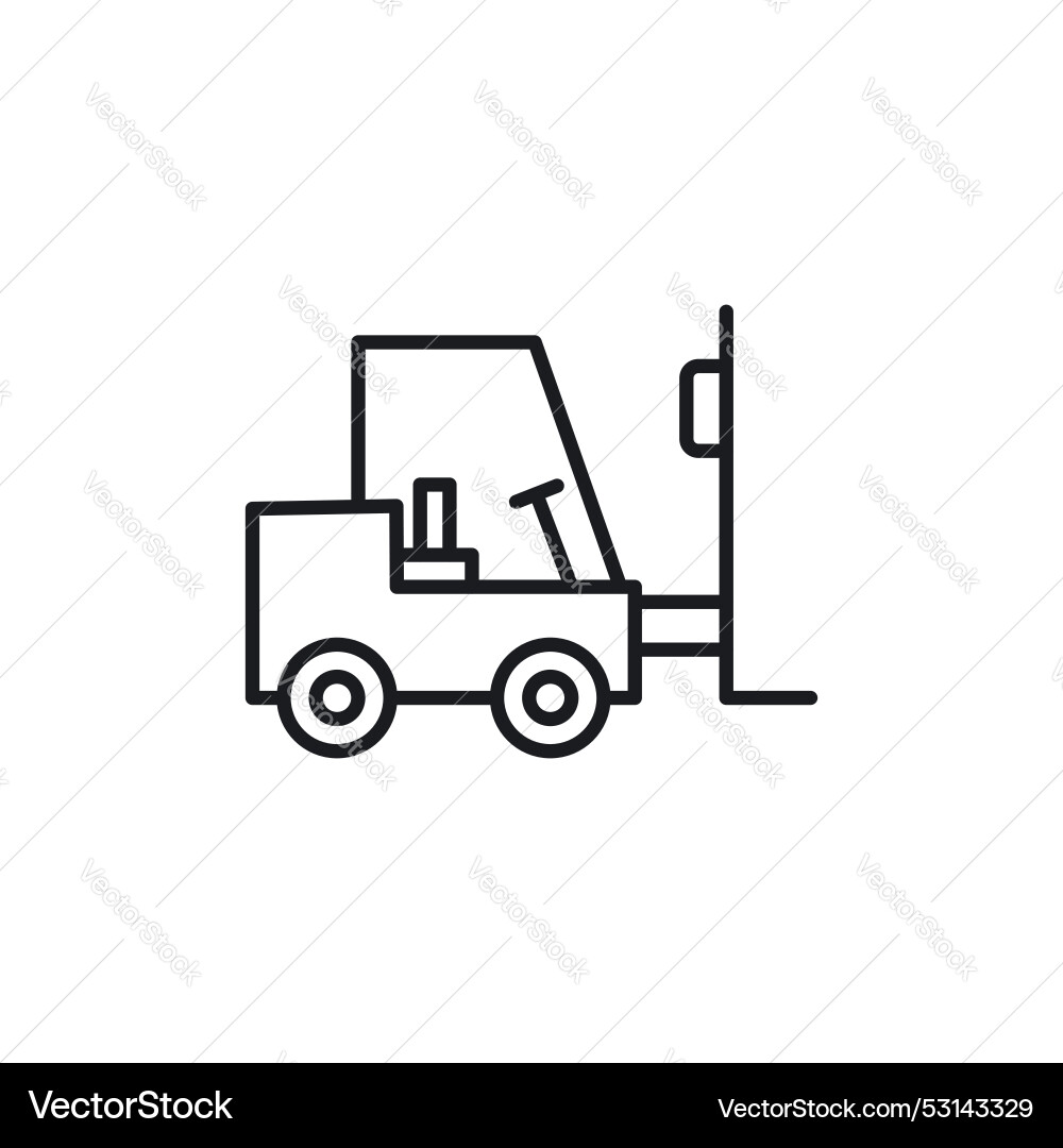 Forklift loader icon symbol on white background Vector Image