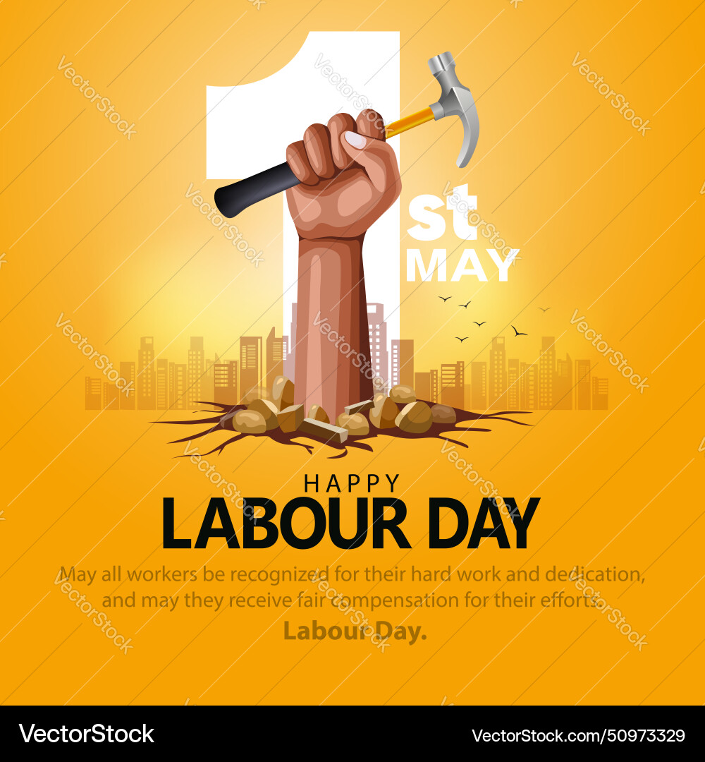 Happy labour day or international workers Vector Image