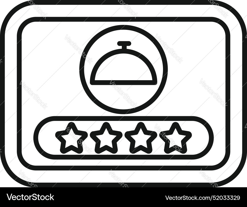 Restaurant feedback form with five star rating Vector Image