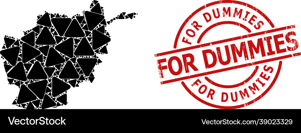 Rubber for dummies stamp seal and rounded triangle