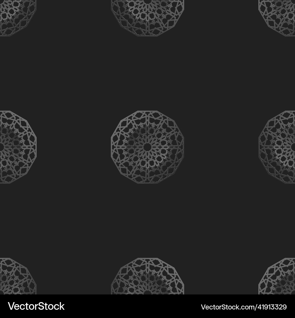 Seamless islamic pattern with radial ornament Vector Image