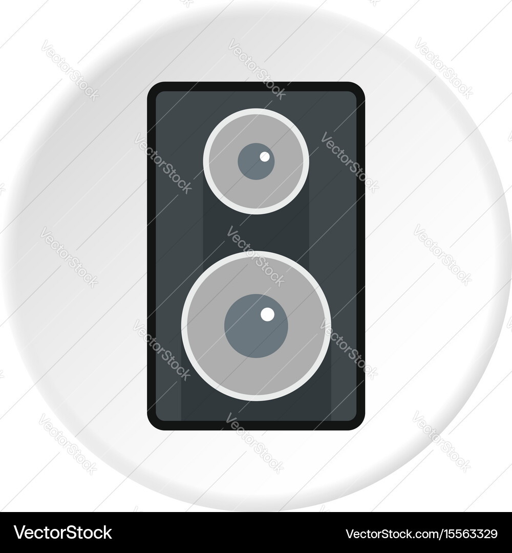 Subwoofer icon circle Royalty Free Vector Image
