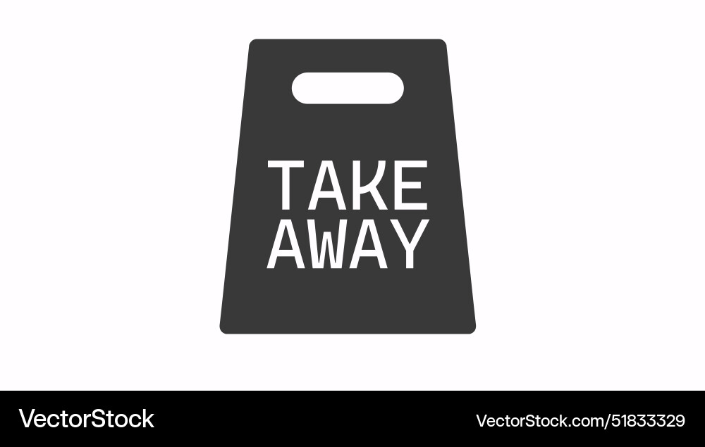 Take away bag icon Royalty Free Vector Image - VectorStock