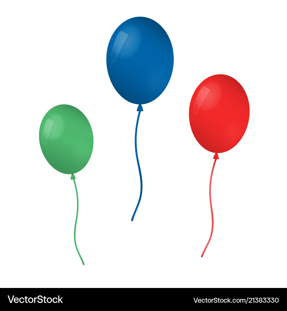 Colorful realistic helium balloons isolated Vector Image