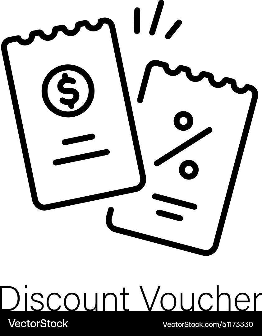 Discount voucher Royalty Free Vector Image - VectorStock