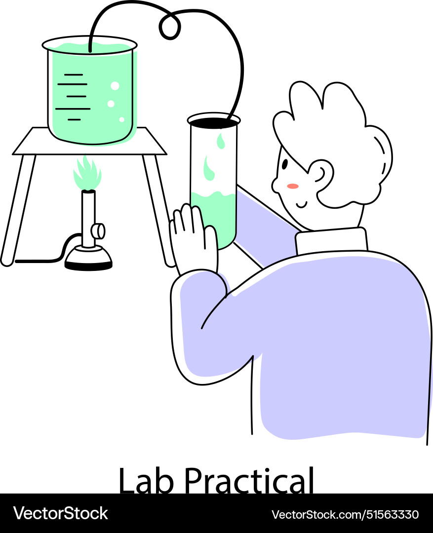 Lab practical Royalty Free Vector Image - VectorStock