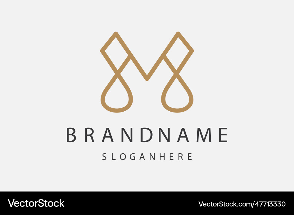 Letter m Royalty Free Vector Image - VectorStock