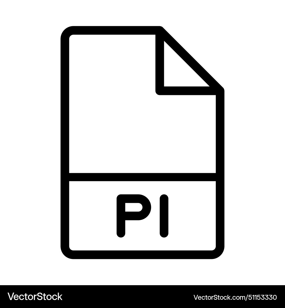 Pl file type icons files and document format Vector Image