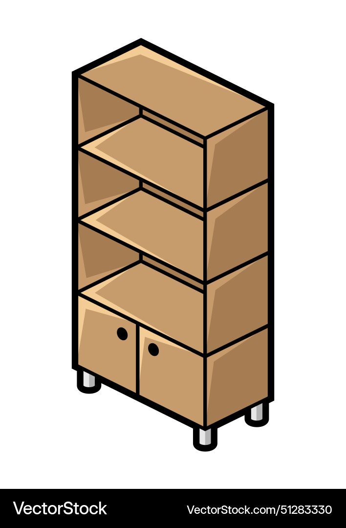 Shelving icon in isometry style domestic Vector Image