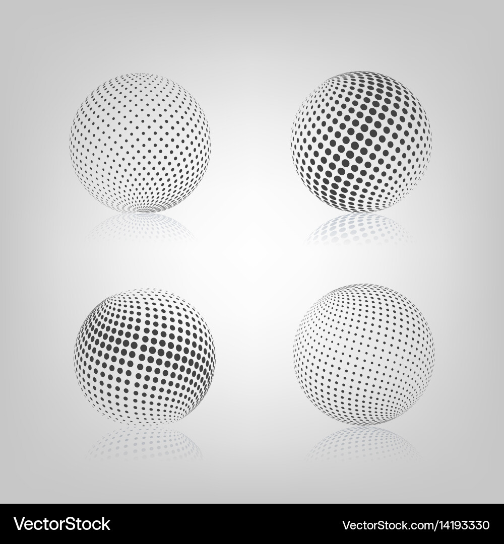 Sphere with halftone fill Royalty Free Vector Image