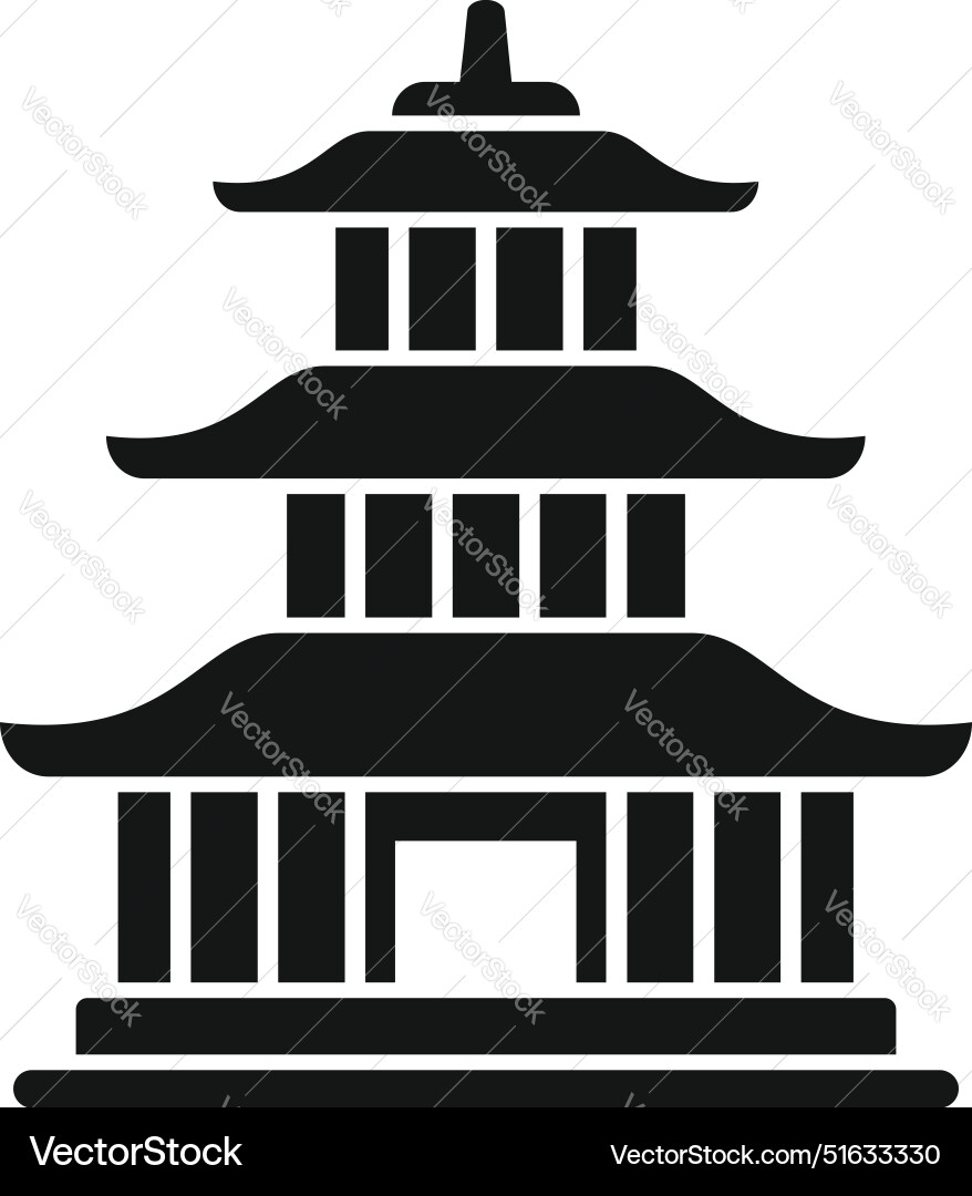 Traditional asian pagoda building representing Vector Image
