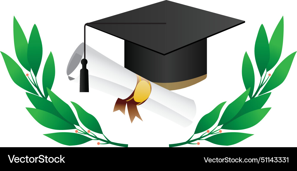 Congrats graduation diploma Royalty Free Vector Image