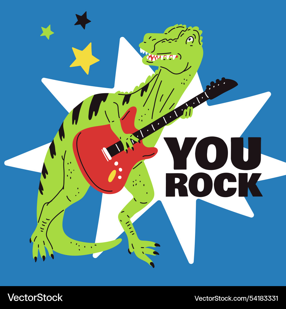 Graphics depicting an enthusiastic rock Royalty Free Vector