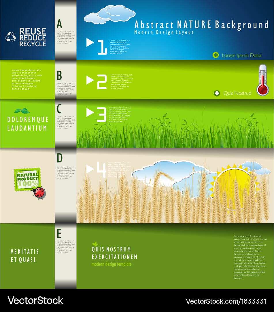 Modern ecology design template Royalty Free Vector Image