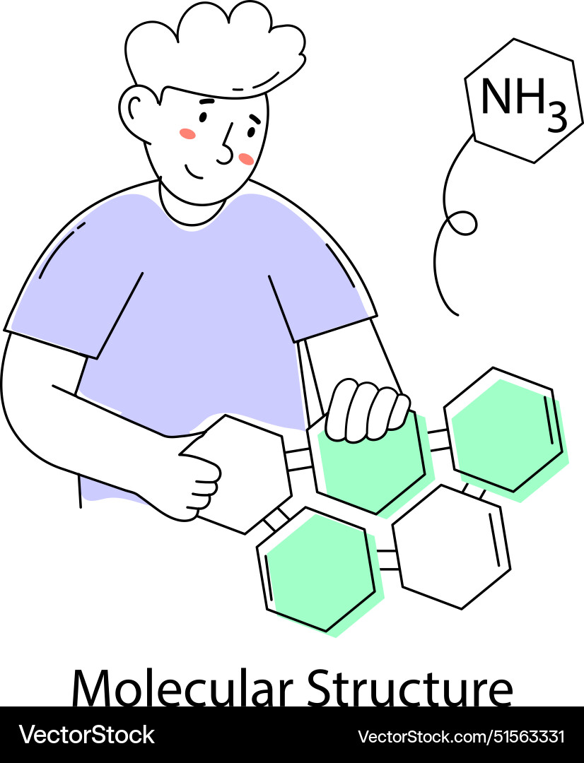 Molecular structure Royalty Free Vector Image - VectorStock