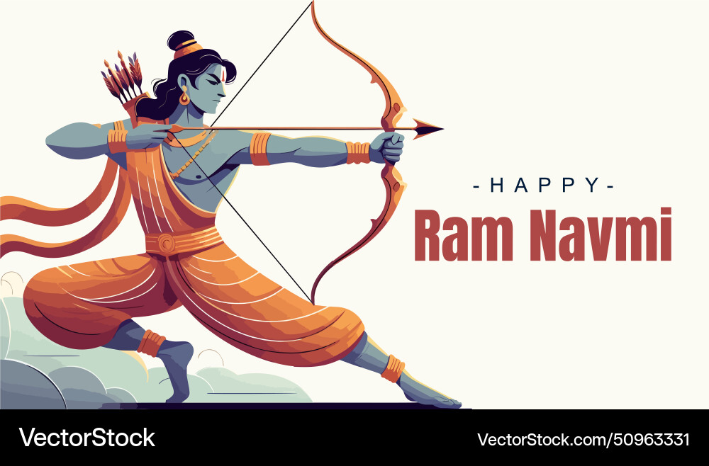 Ram navmi Royalty Free Vector Image - VectorStock