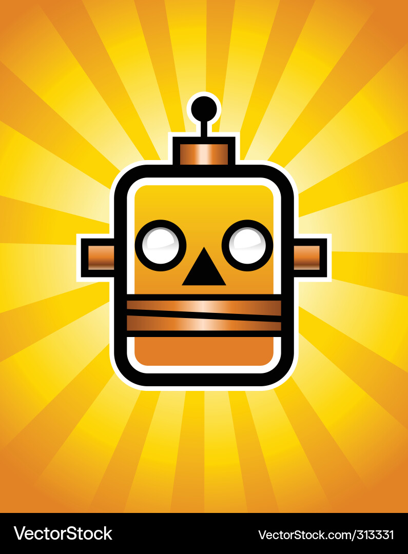 Retro robot Royalty Free Vector Image - VectorStock
