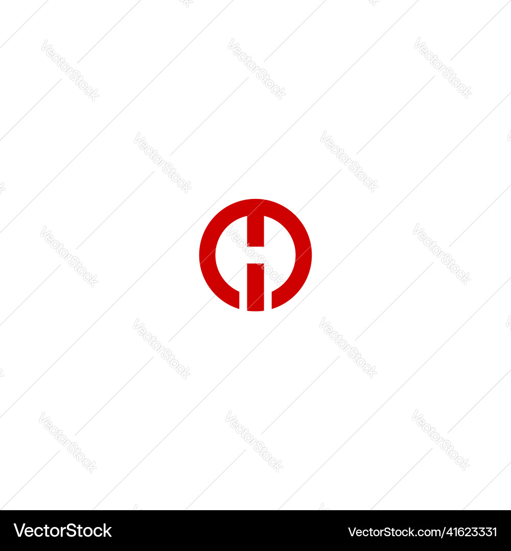 Round h initial company logo Royalty Free Vector Image
