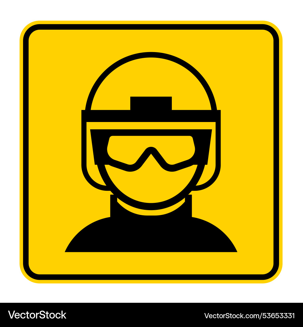 Safety icon for protective gear and equipment use Vector Image