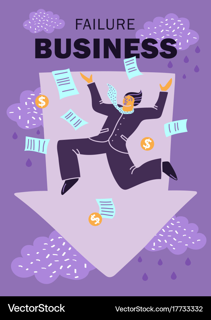 Business Failure Concept Royalty Free Vector Image