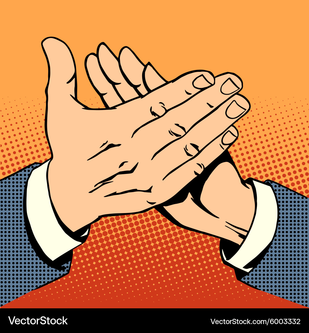 Celebratory Hands Applause Royalty Free Vector Image