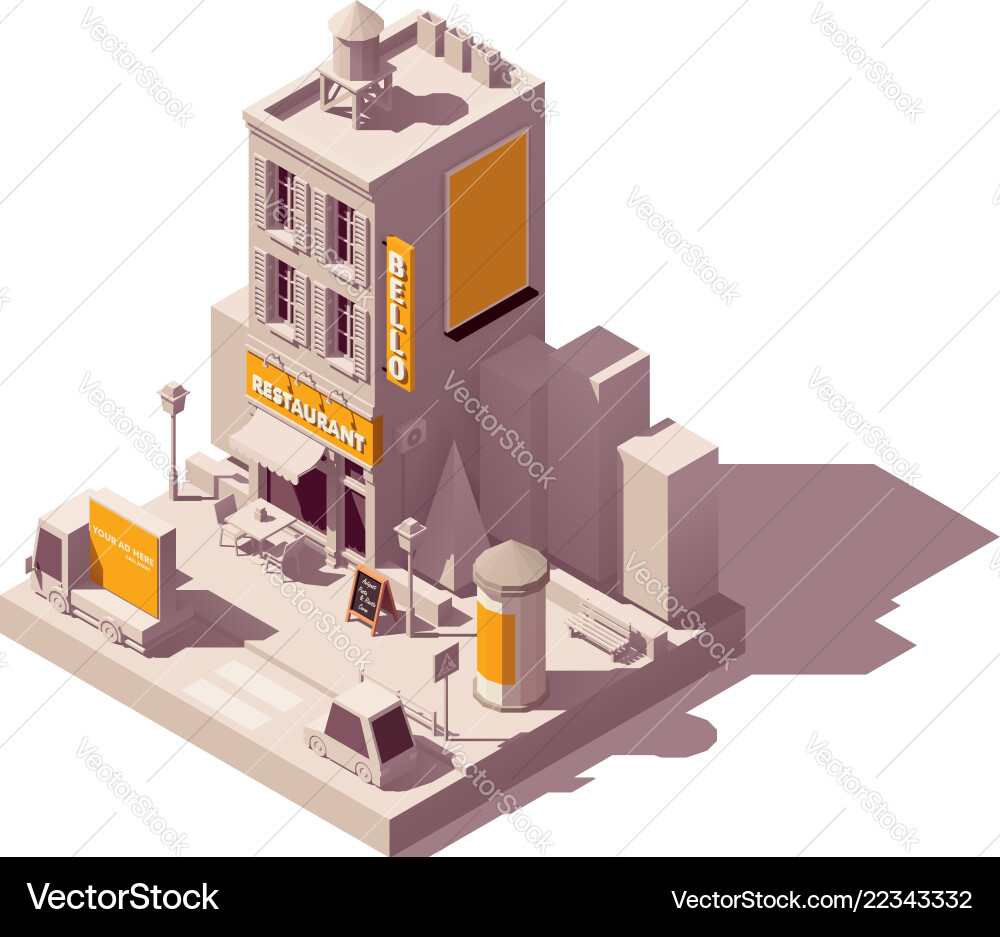 Isometric outdoor advertising types Royalty Free Vector