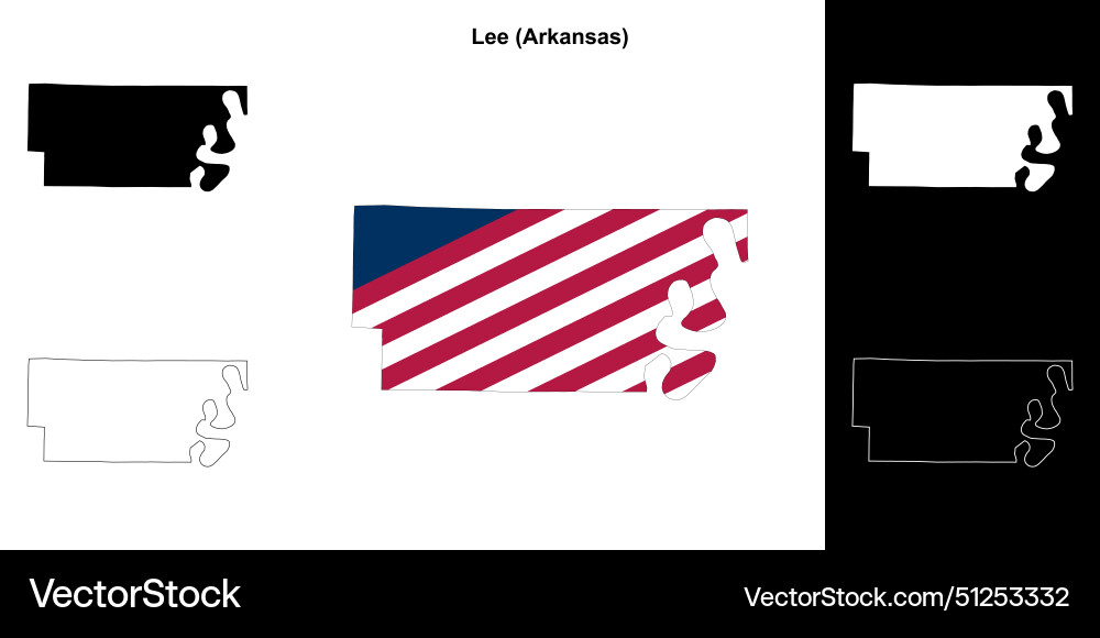Lee outline map Royalty Free Vector Image - VectorStock