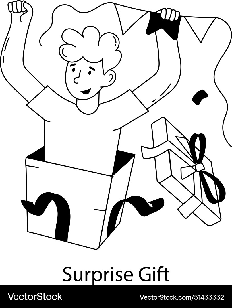 Surprise gift Royalty Free Vector Image - VectorStock