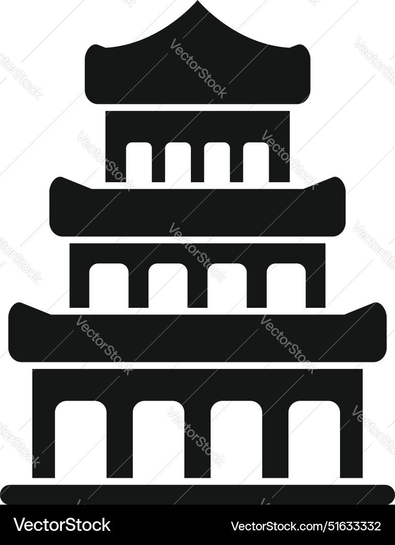 Traditional asian pagoda building representing Vector Image