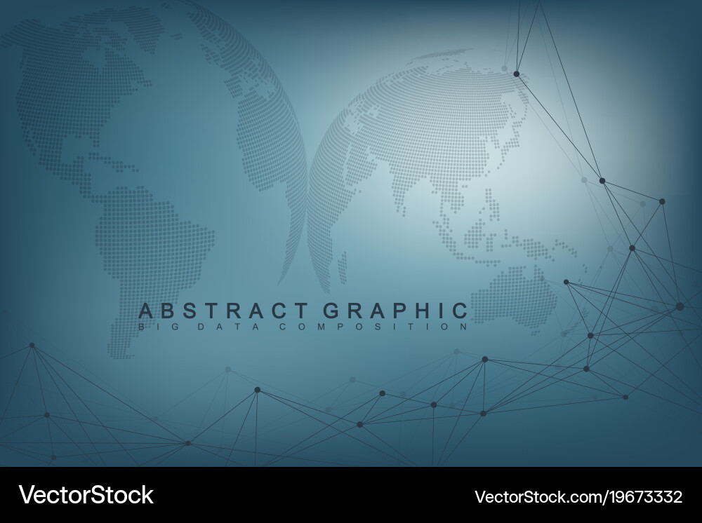 Virtual graphic background with world globes Vector Image
