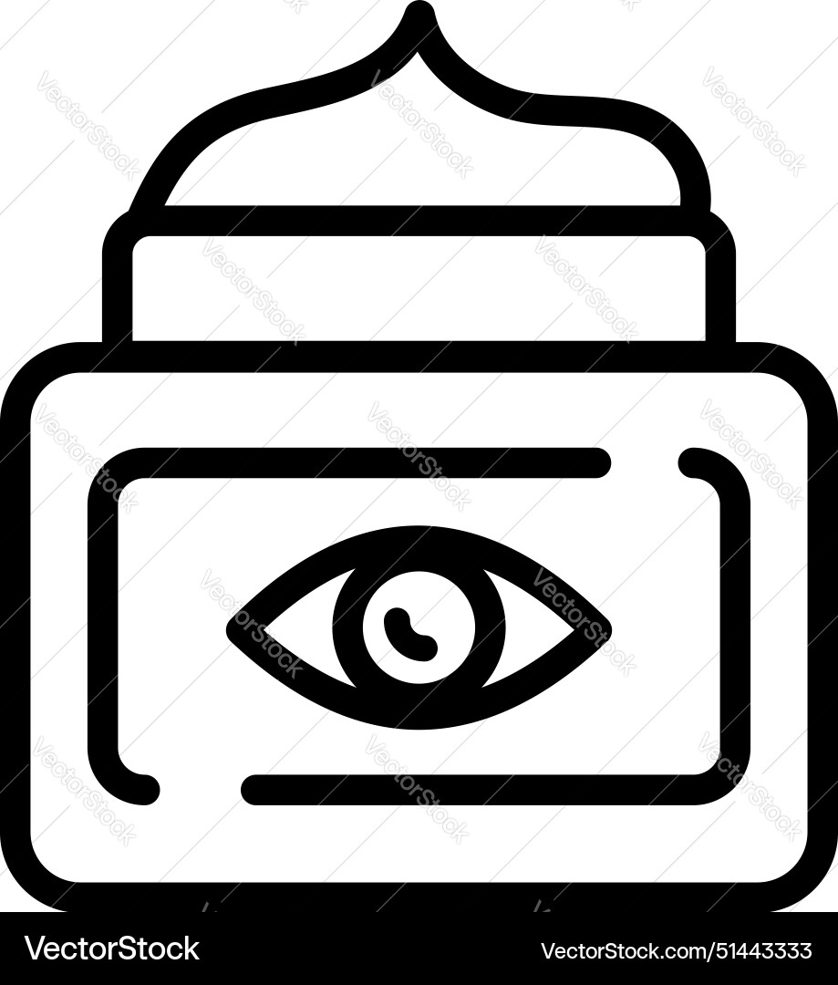 Eye cream line icon simple element from skin care Vector Image