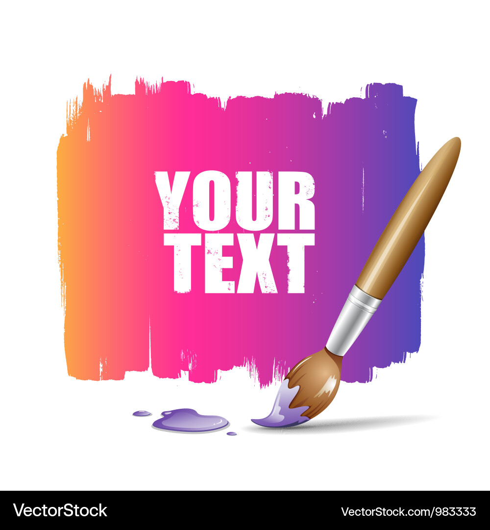 Paint brush colorful background Royalty Free Vector Image