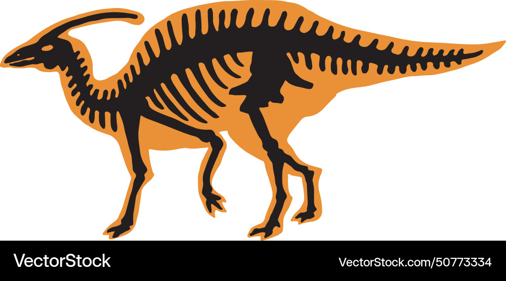 Ancient predator skeleton prehistoric reptile Vector Image