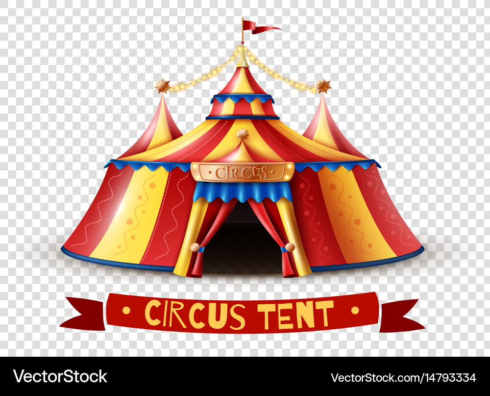 Circus tent transparent background image Vector Image
