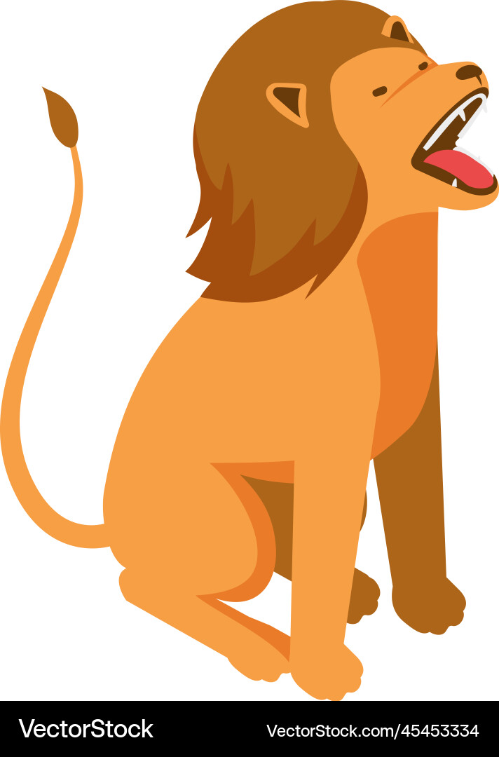 Lion isometric Royalty Free Vector Image - VectorStock