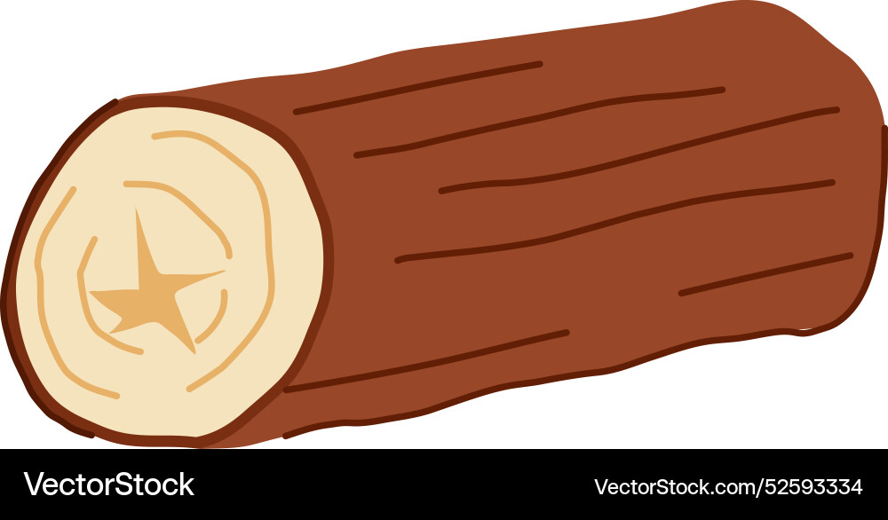 Material wood log cartoon Royalty Free Vector Image