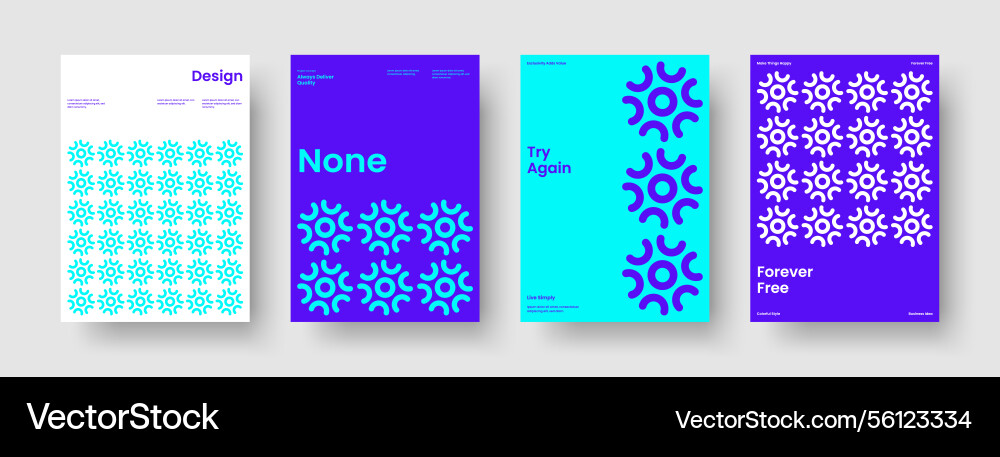 Modern report template isolated poster layout Vector Image