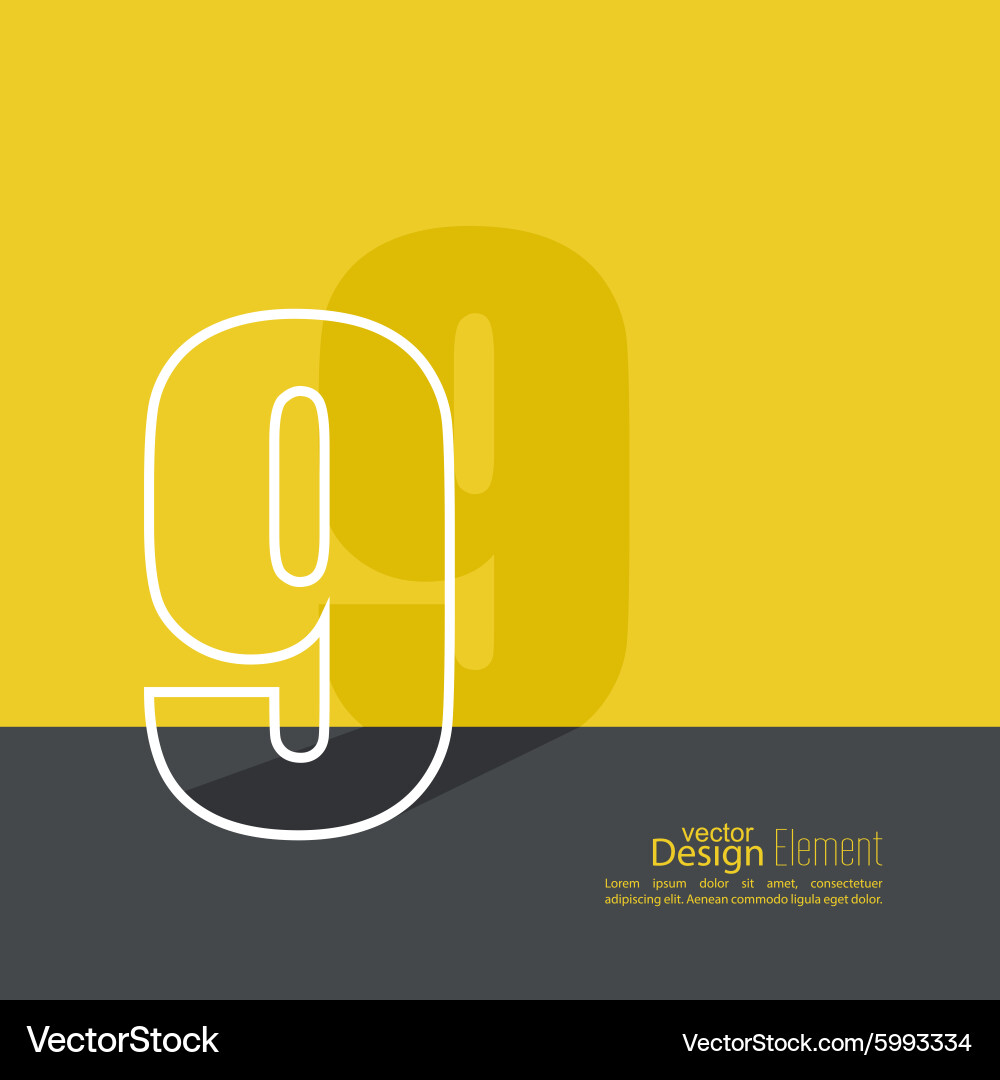 Number 9 Royalty Free Vector Image - VectorStock