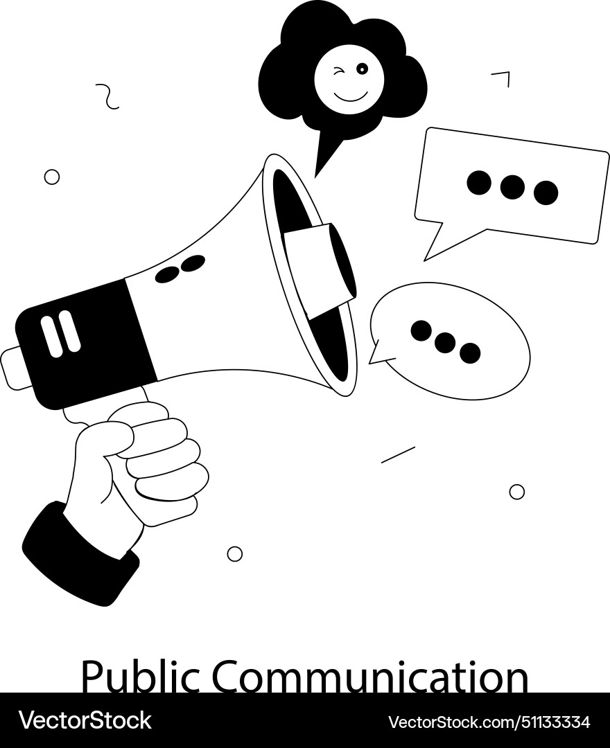 Public communication Royalty Free Vector Image