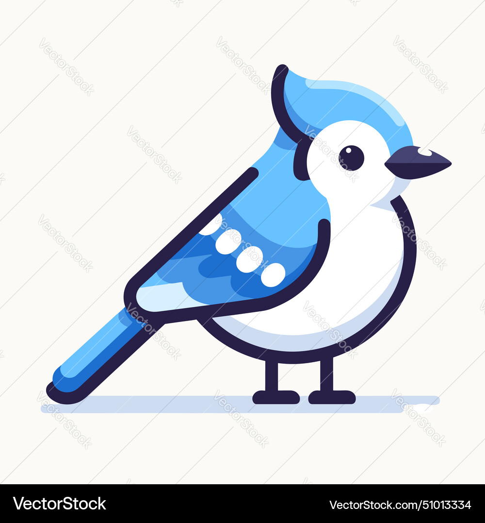 Simple blue jay Royalty Free Vector Image - VectorStock