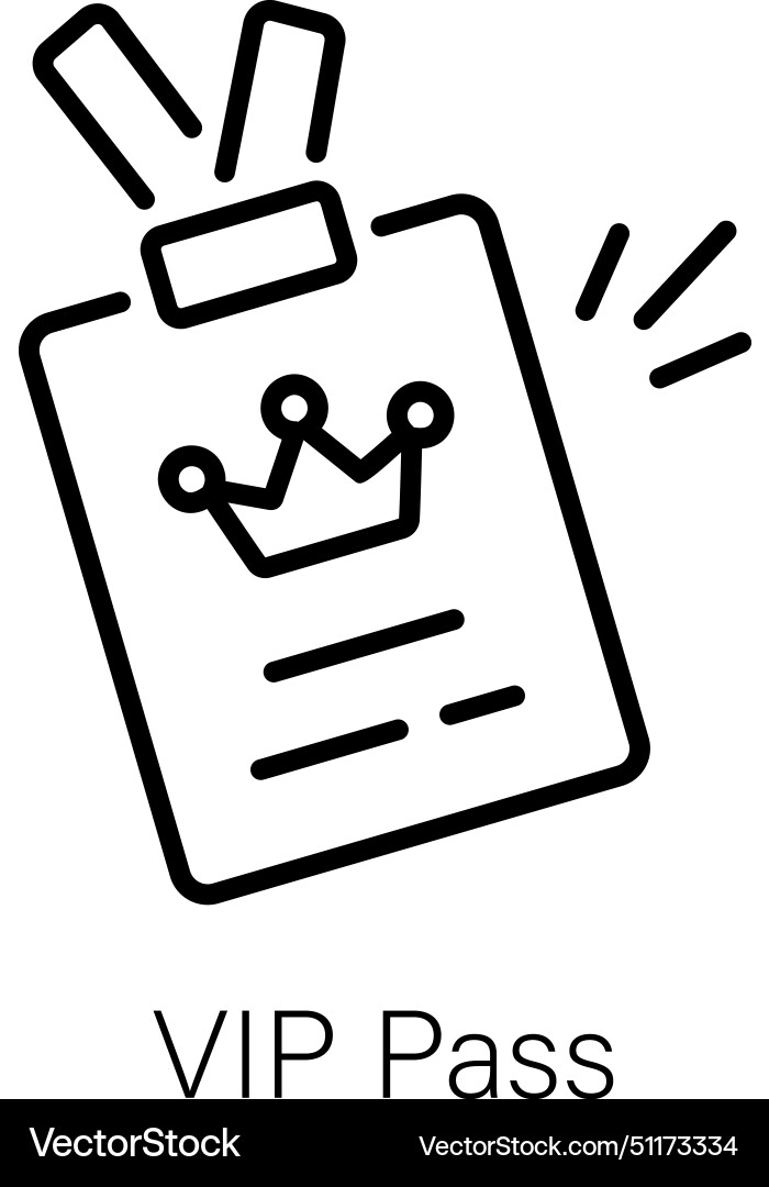 Vip pass Royalty Free Vector Image - VectorStock