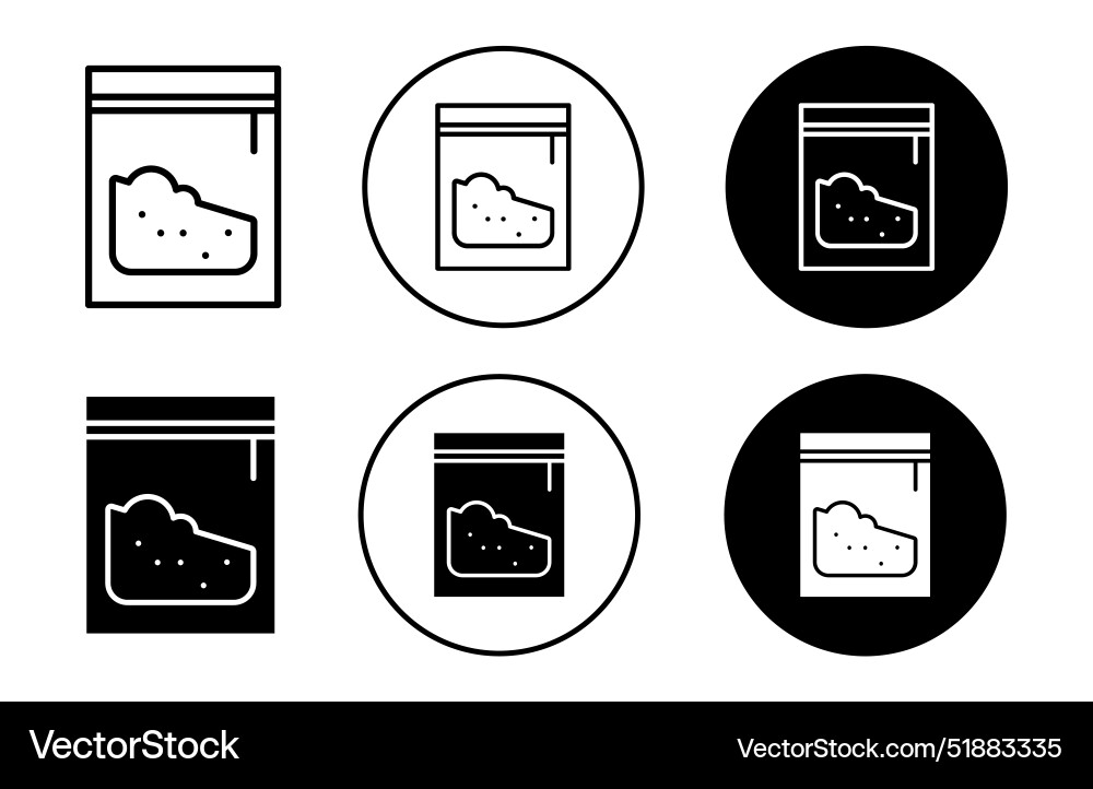 Cocaine packet icon Royalty Free Vector Image - VectorStock