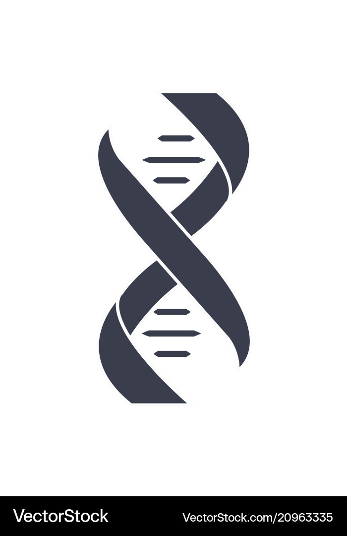 DNA Helix Chain Logo Icon Royalty Free Vector Image
